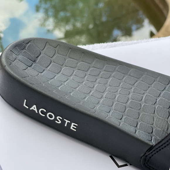 Lacoste | Shoes | Lacoste Mens Croc Slides Black | Poshmark